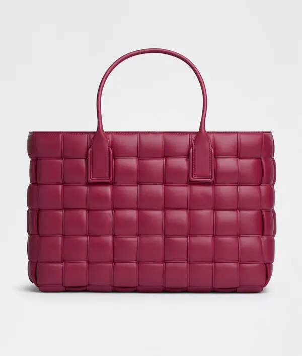 Bottega Veneta Large Padded Intreccio Leather Tote Bag - Amaranto