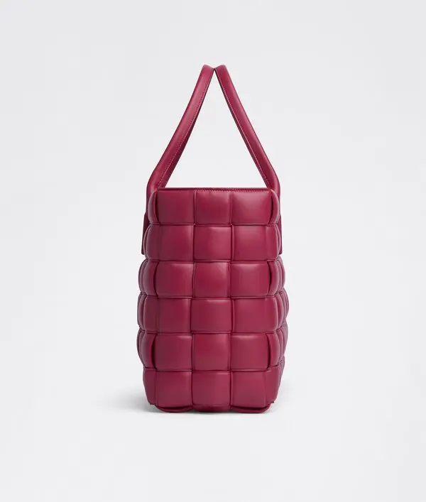 Bottega Veneta Large Padded Intreccio Leather Tote Bag - Amaranto