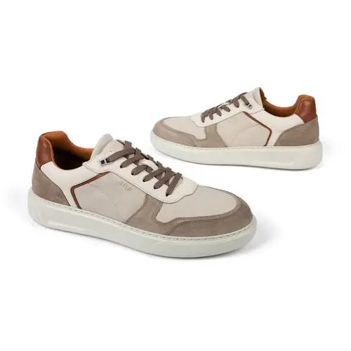 ANTHONY VEER Acton Court Sneakers - White Tan Multi
