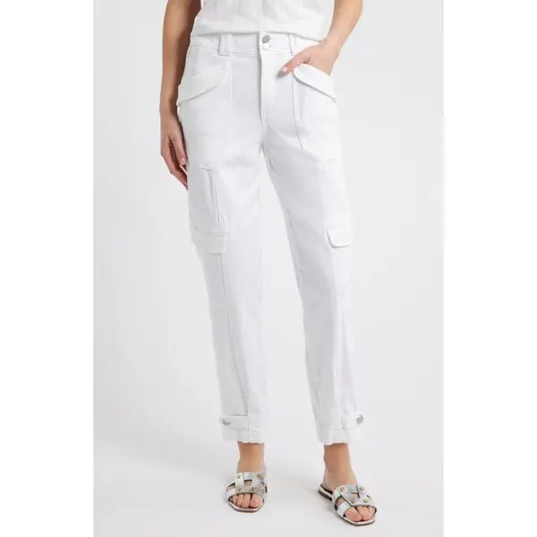 Wit & Wisdom Ab'solution High Waist Cargo Pants - Optic White