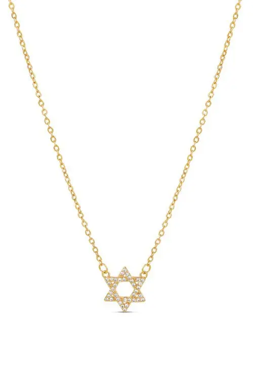 SHYMI Pavé Cubic Zirconia Star Of David Necklace - Gold