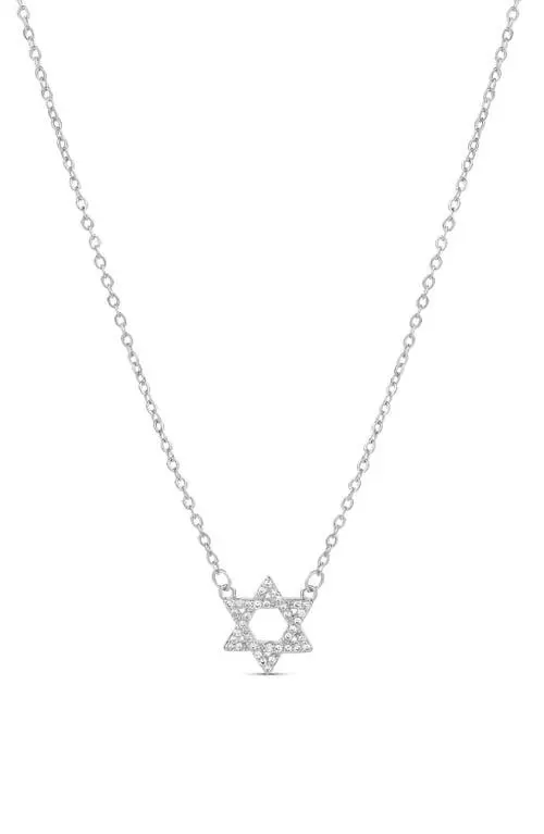 SHYMI Pavé Cubic Zirconia Star Of David Necklace - Silver