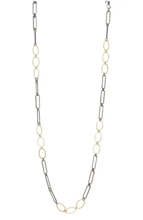 Armenta Two-tone Link Necklace - Silver/ Gold