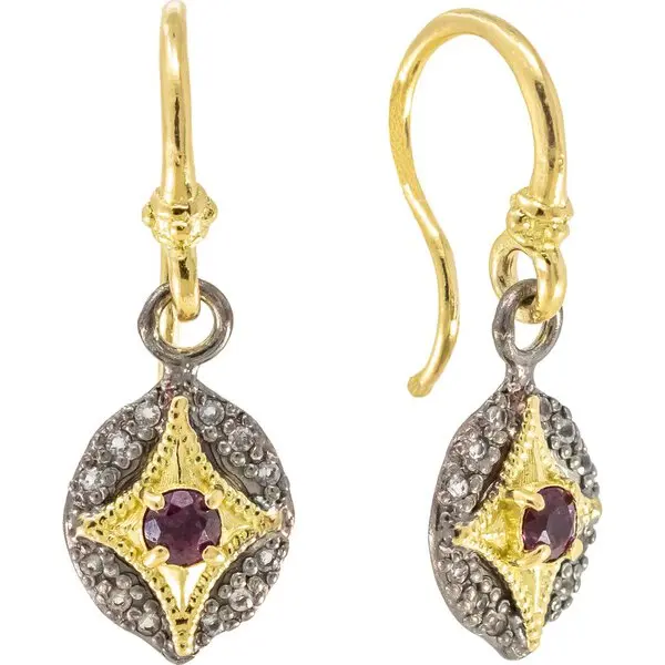 Armenta Rhodolite Garnet And Morganite Drop Earrings - Purple