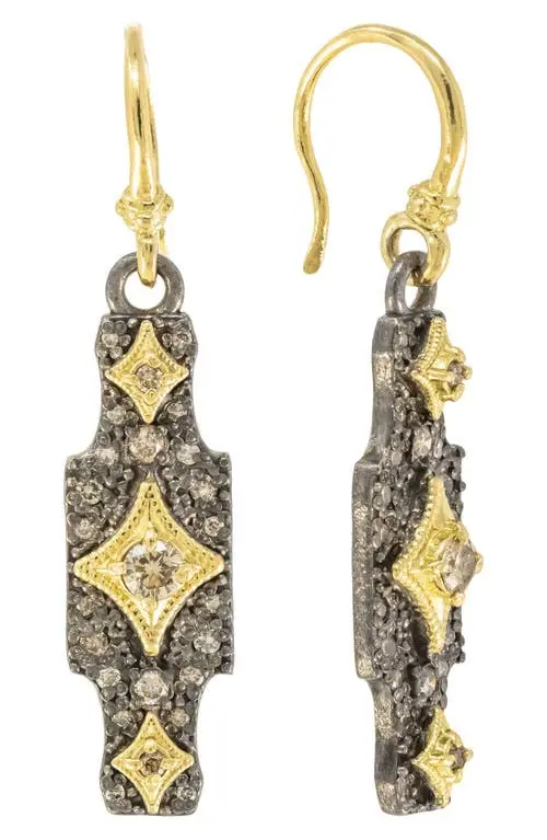 Armenta Crivelle Diamond Drop Earrings - Silver/ Gold