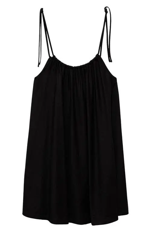Mango Tie Strap Shift Mini Dress