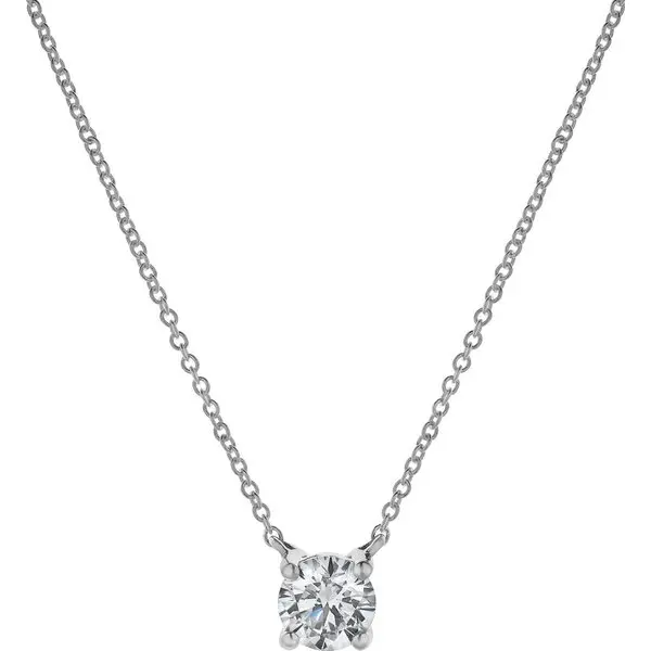 LUVMYJEWELRY Apollo Round Lab Grown Diamond Pendant - 14k White Gold