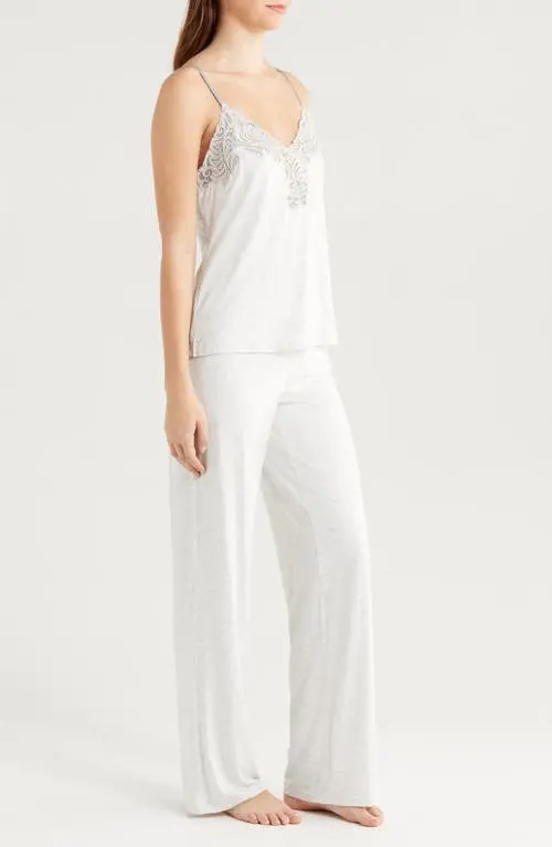 Natori Essentials Lace Trim Jersey Pajamas - Lhg