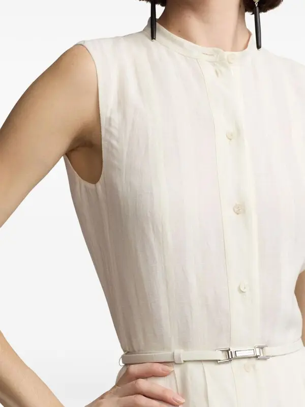 Ralph Lauren Pleated Belted Midi Dress