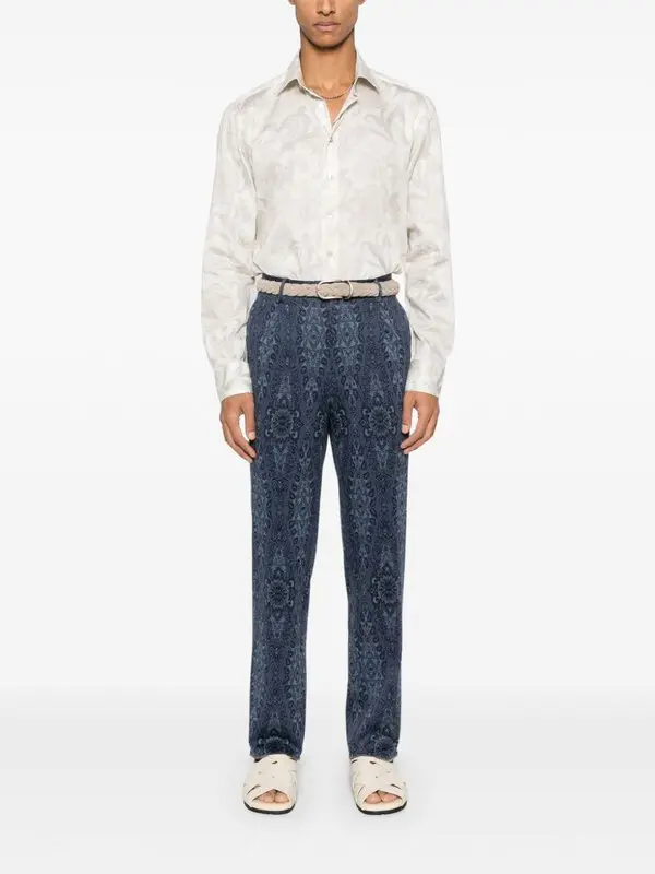 Etro Patterned Jacquard Trousers
