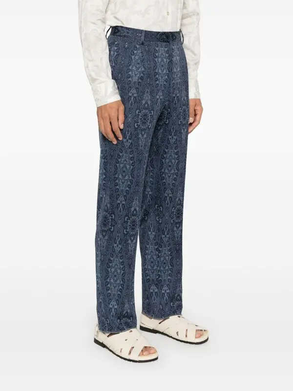 Etro Patterned Jacquard Trousers