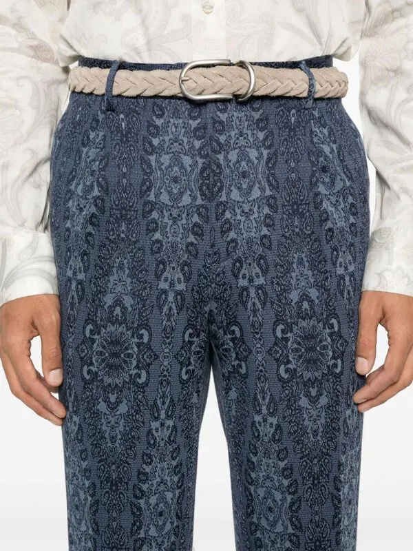 Etro Patterned Jacquard Trousers
