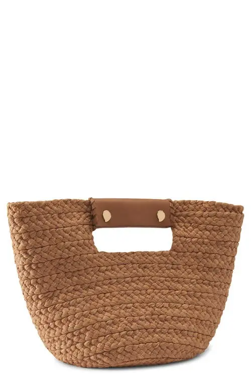 Helen Kaminski Mini Remi Braided Raffia Tote - Nougat/caramel