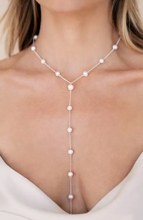 Ettika Dripping Freshwater Pearl Y-necklace