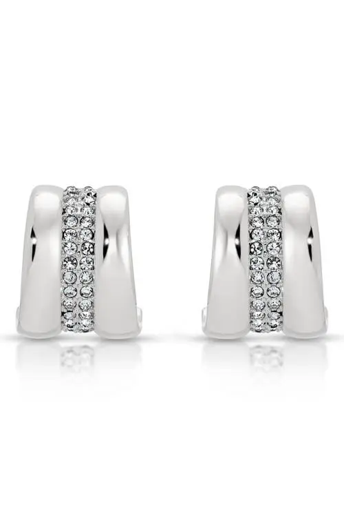 Ettika Pavé Center Hoop Earrings