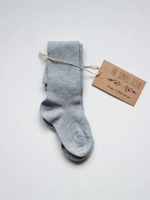 THE SIMPLE FOLK Ribbed Socks - Gray Melange