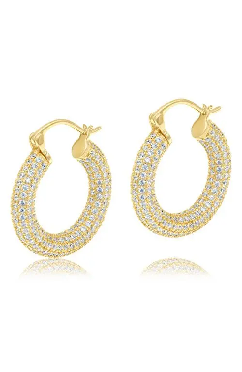 SHYMI Thick Pavé Hoop Earrings - Gold