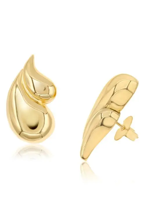 SHYMI Double Teardrop Stud Earrings - Gold