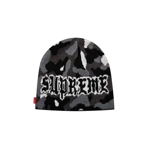 Supreme Paris Camo Beanie - White
