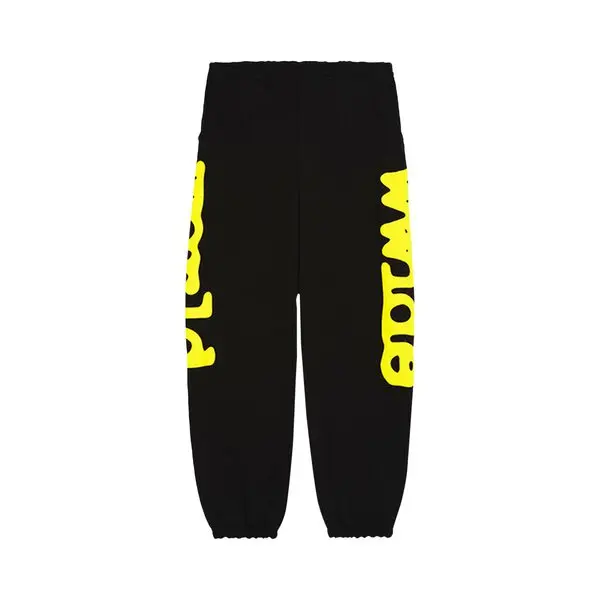 SP5DER Beluga Sweatpants 'onyx/yellow - Black