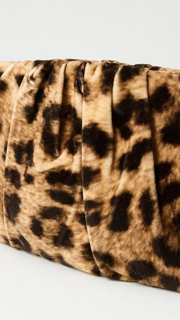 LOEFFLER RANDALL Serena Gathered Clutch - Leopard