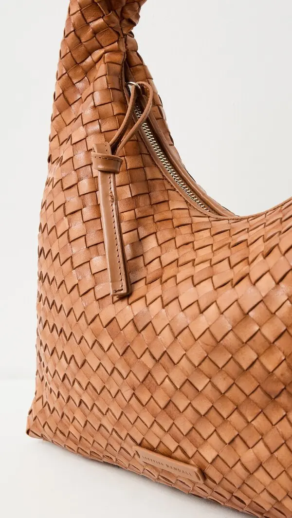 LOEFFLER RANDALL Willow Woven Hobo Bag - Timber