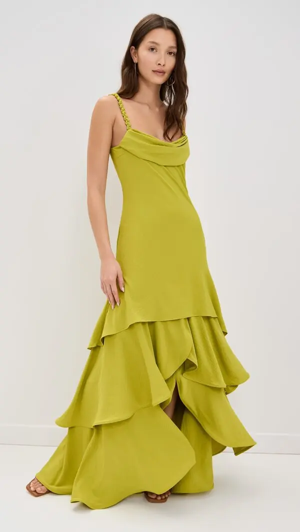 Andres Otalora Inoportuna Maxi Dress In Pistachio Green - 60% Off |  Editorialist