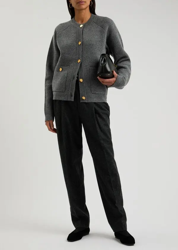 TOTEME Wool-blend Cardigan - Grey