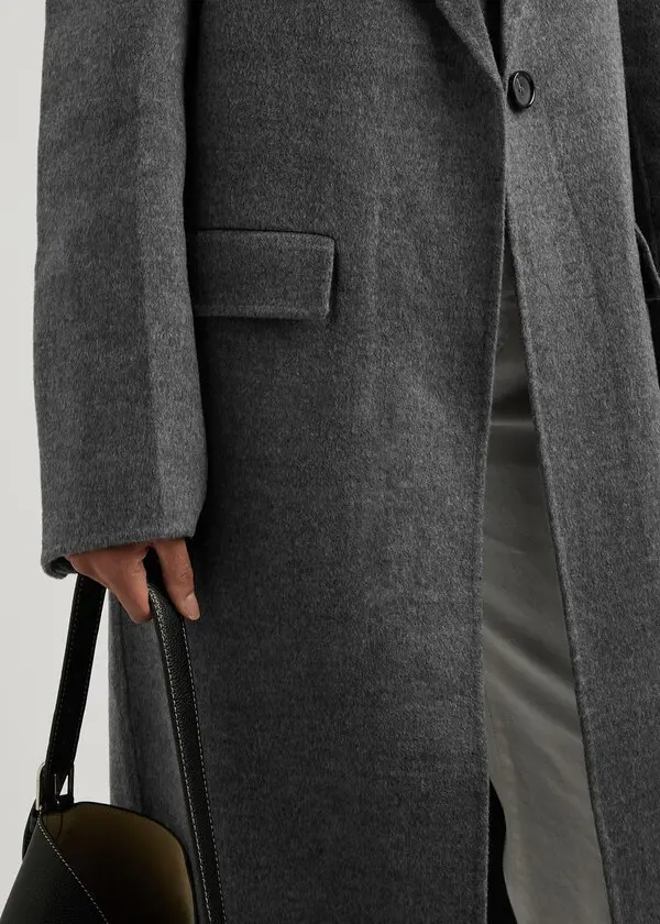 TOTEME Brushed Wool Coat - Grey