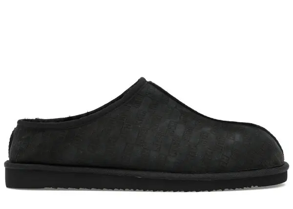 Kith Kithmas Monogram Shearling Slippers - Black