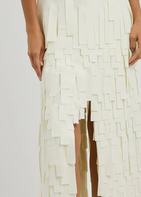awake mode laser cut dress Cutout Crepe Maxi Dress