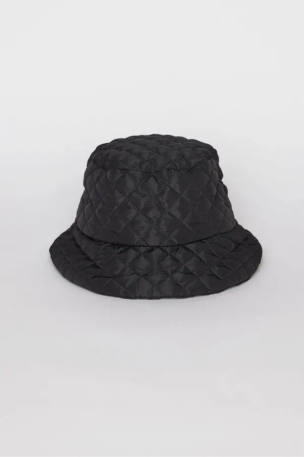 Velvet By Graham & Spencer Modern Quilted Bucket Hat - Black