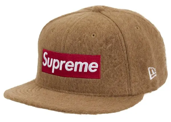 Supreme Mohair Box Logo Cap - Camel