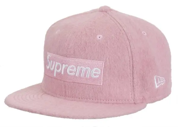 Supreme Mohair Box Logo New Era Cap - Pink