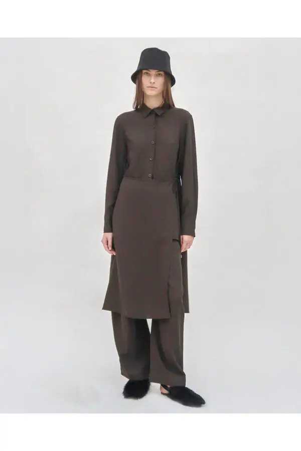 Rosetta Getty Asymmetric Apron Shirt