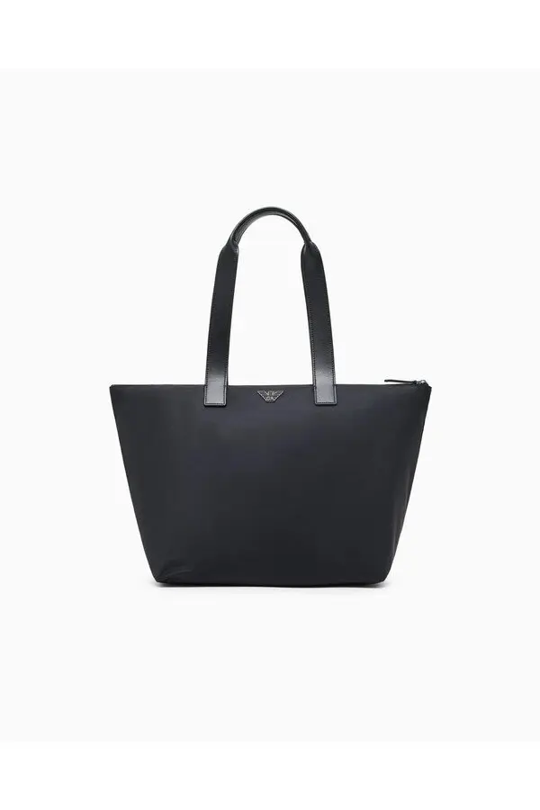 Emporio Armani Medium Shopper Bag In Recycled Nylon