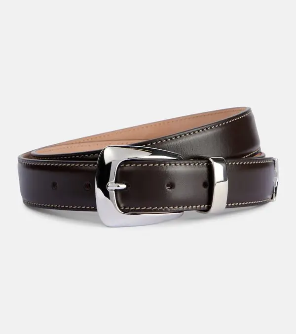 Khaite Benny Leather Belt - Brown