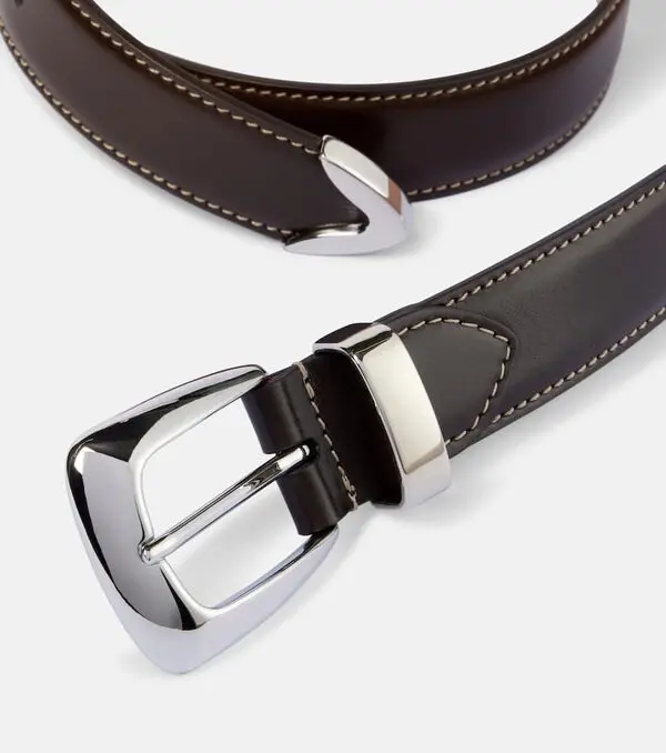 Khaite Benny Leather Belt - Brown