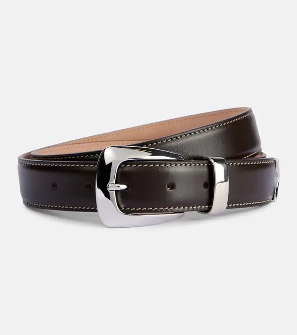 Khaite Benny Leather Belt - Brown