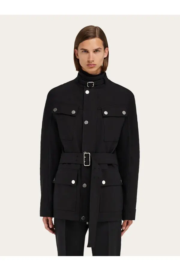 FERRAGAMO Sahariana Jacket With Patch Pockets