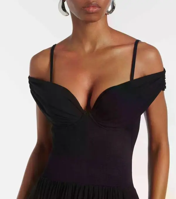 Simkhai Amarantha Off-shoulder Maxi Dress - Black