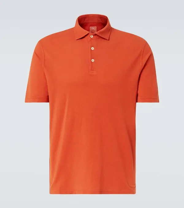 Fedeli Piqué Polo Shirt - Orange