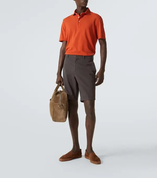 Fedeli Piqué Polo Shirt - Orange