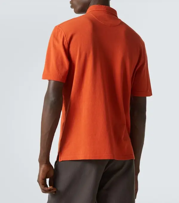 Fedeli Piqué Polo Shirt - Orange