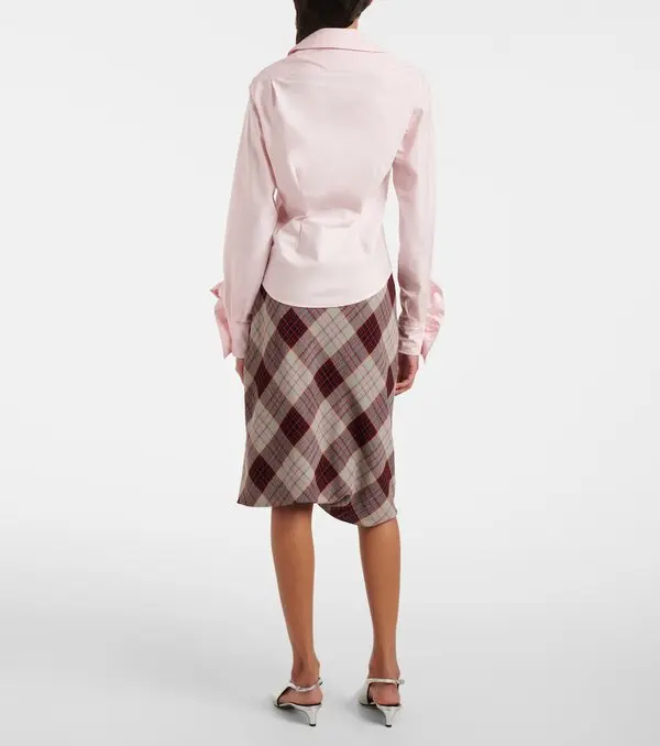 VIVIENNE WESTWOOD Orb Gathered Asymmetric Shirt - Pink