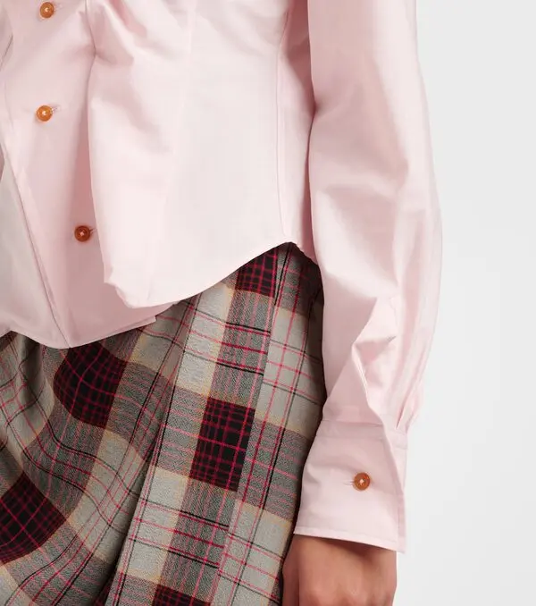 VIVIENNE WESTWOOD Orb Gathered Asymmetric Shirt - Pink
