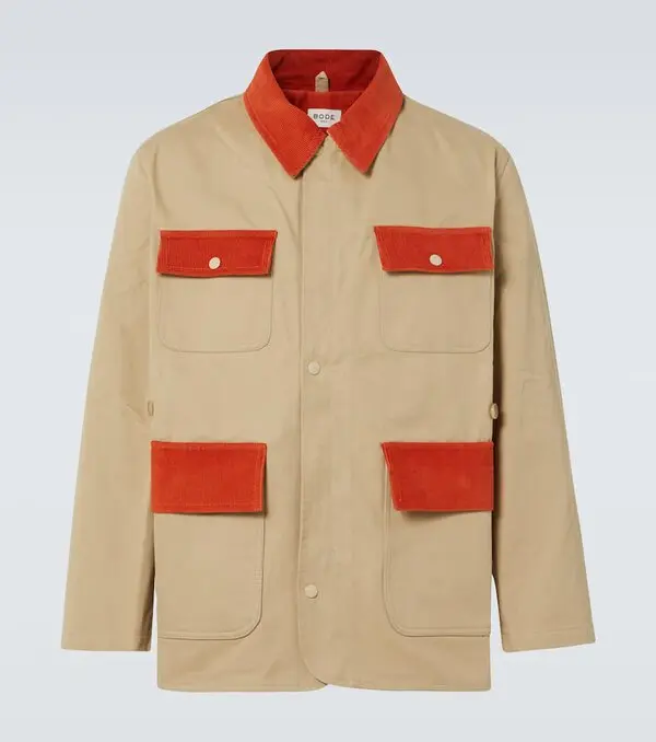 BODE Corduroy-trimmed Cotton Twill Field Jacket