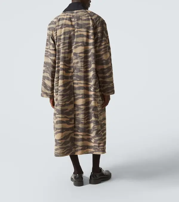 JIL SANDER Camouflage Crêpe De Chine Car Coat