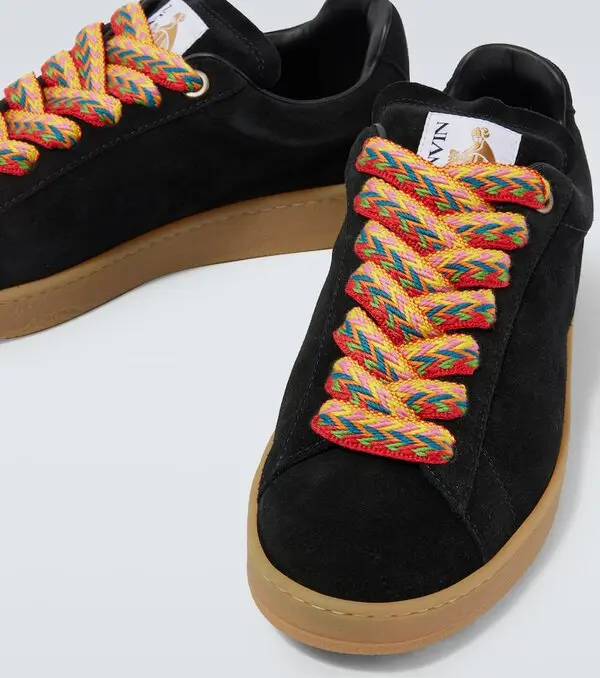LANVIN Curb Lite Suede Sneakers - Black