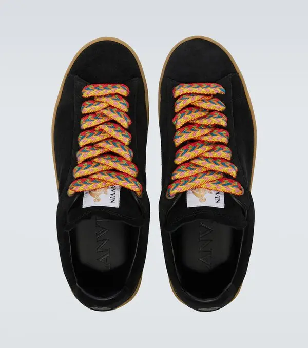LANVIN Curb Lite Suede Sneakers - Black